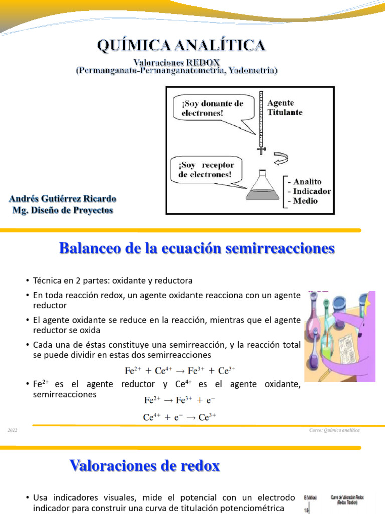 Unidad 8 Yodometria-Permanganato | PDF | Redox | Valoración