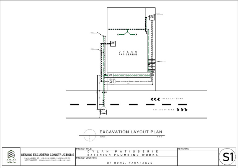 Dylan Patisserie - Excavation Layout Plan - PRQ | PDF