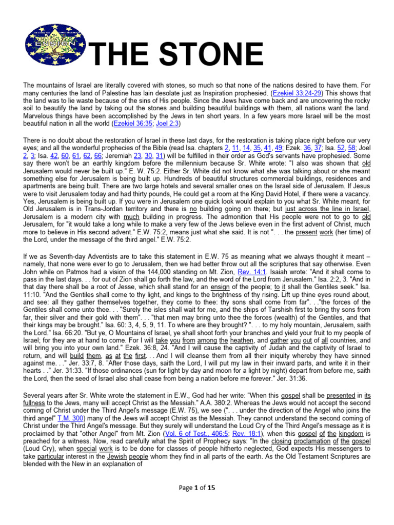 The Stone | PDF | Jesus | Saint Peter