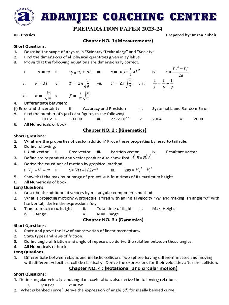 XI Physics 2023-24 | PDF | Capacitor | Fluid Dynamics