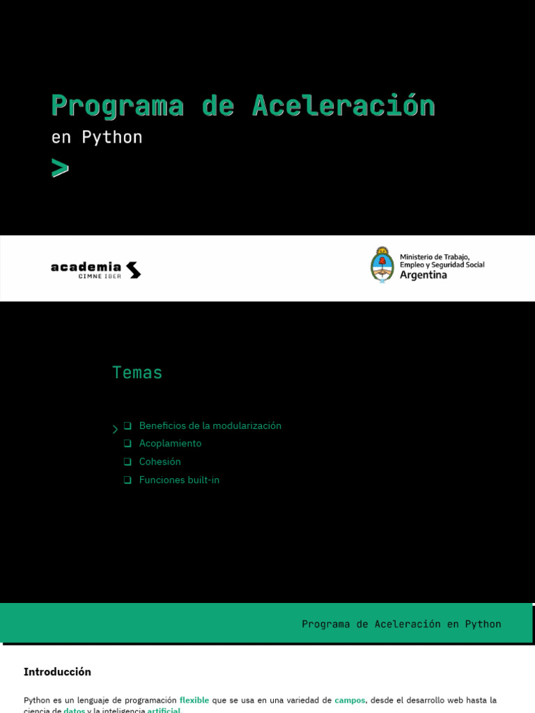 10 Funciones - Modularización | PDF | Python (lenguaje de programación ...