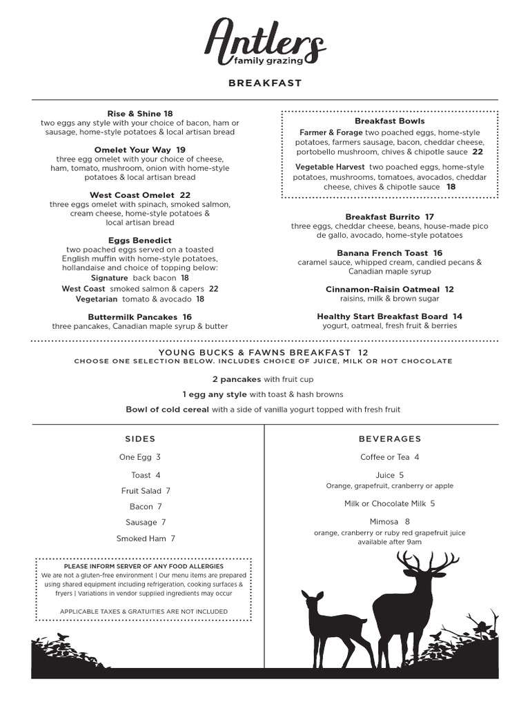 Delicious Breakfast Menu Options | PDF | Pancake | Bacon