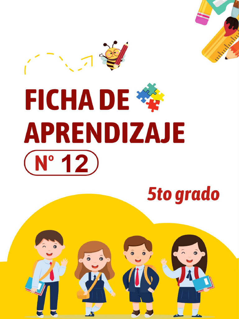 Ficha de Aprendizaje N°12 - 5to Grado | PDF