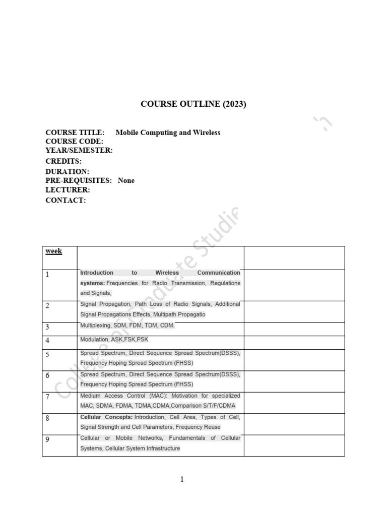 Mobile Computing and Wireless | PDF | Computer Network | Wireless Lan