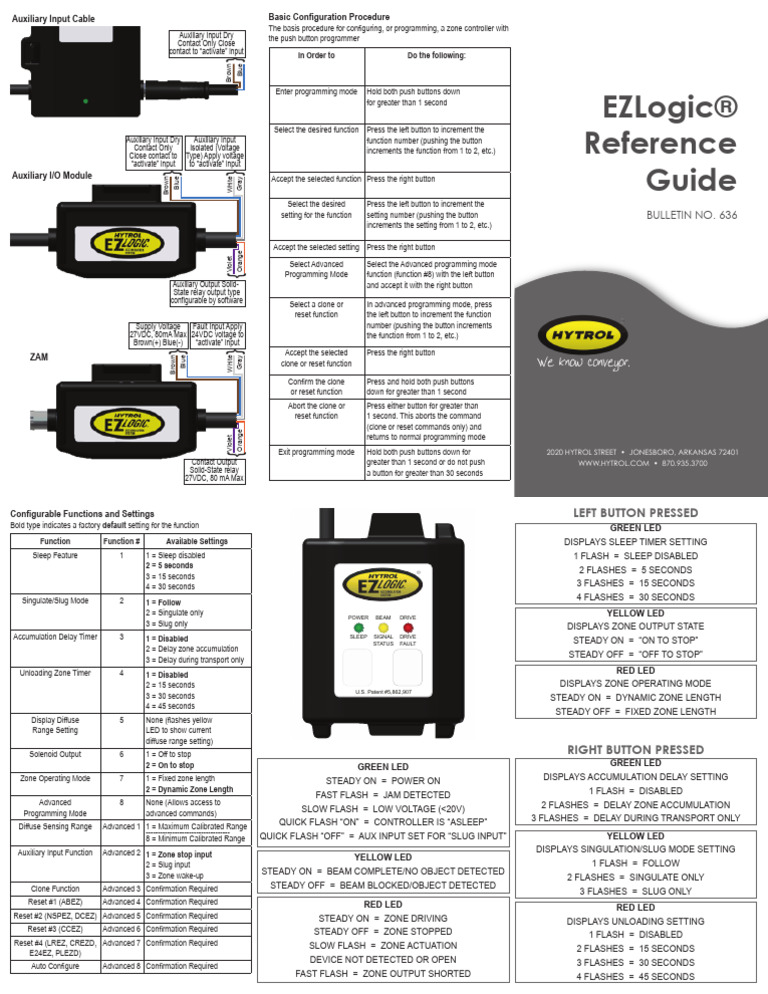 2011 636 EZLogic Reference | PDF | Relay | Programmable Logic Controller