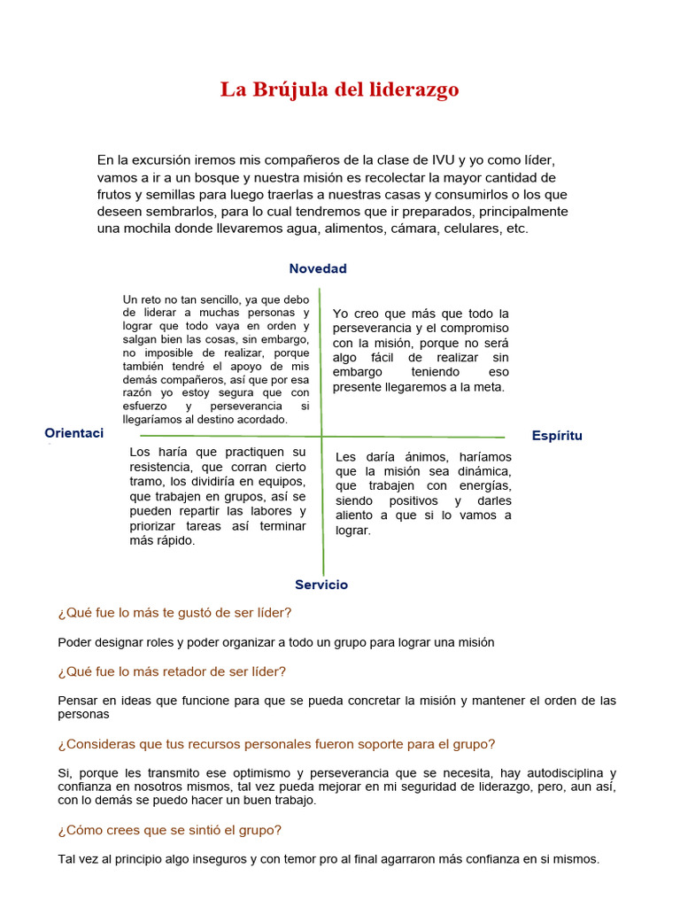 La Brújula Del Liderazgo | PDF | Liderazgo
