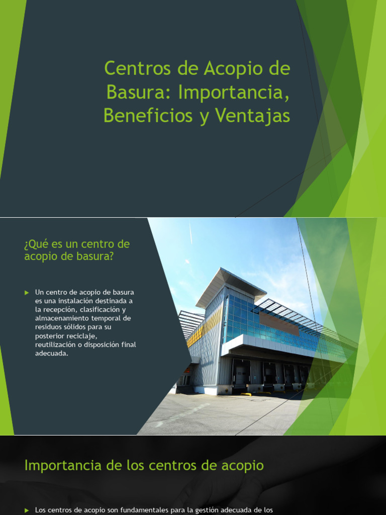 Importancia de los Centros de Acopio | PDF | Residuos | Reciclaje