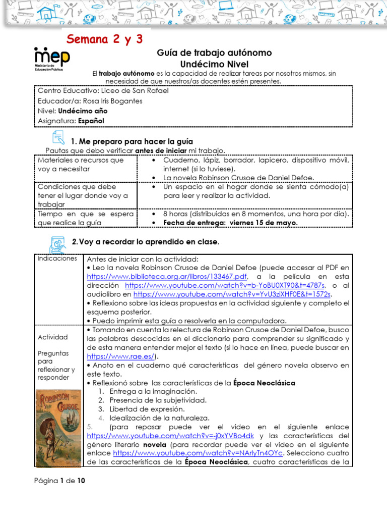 GTA-español-undécimo 2 y 3 | PDF | Robinson Crusoe | Novelas