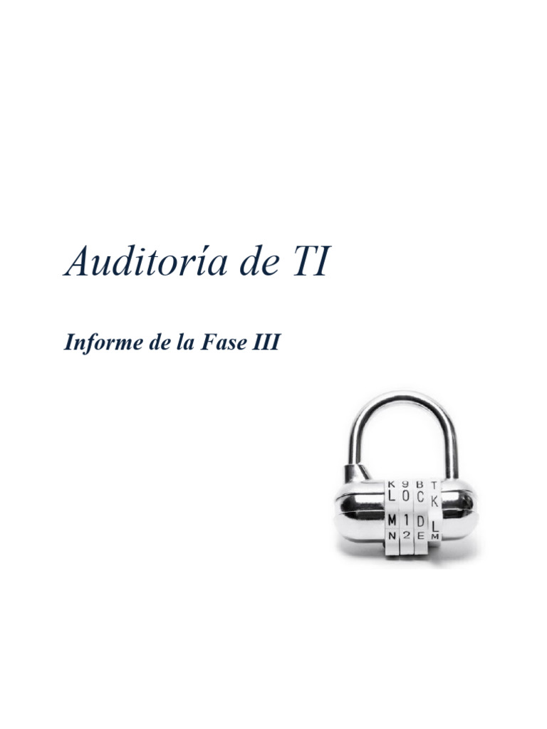 Informe Final Auditoría Interna TI | Descargar gratis PDF | Seguridad ...