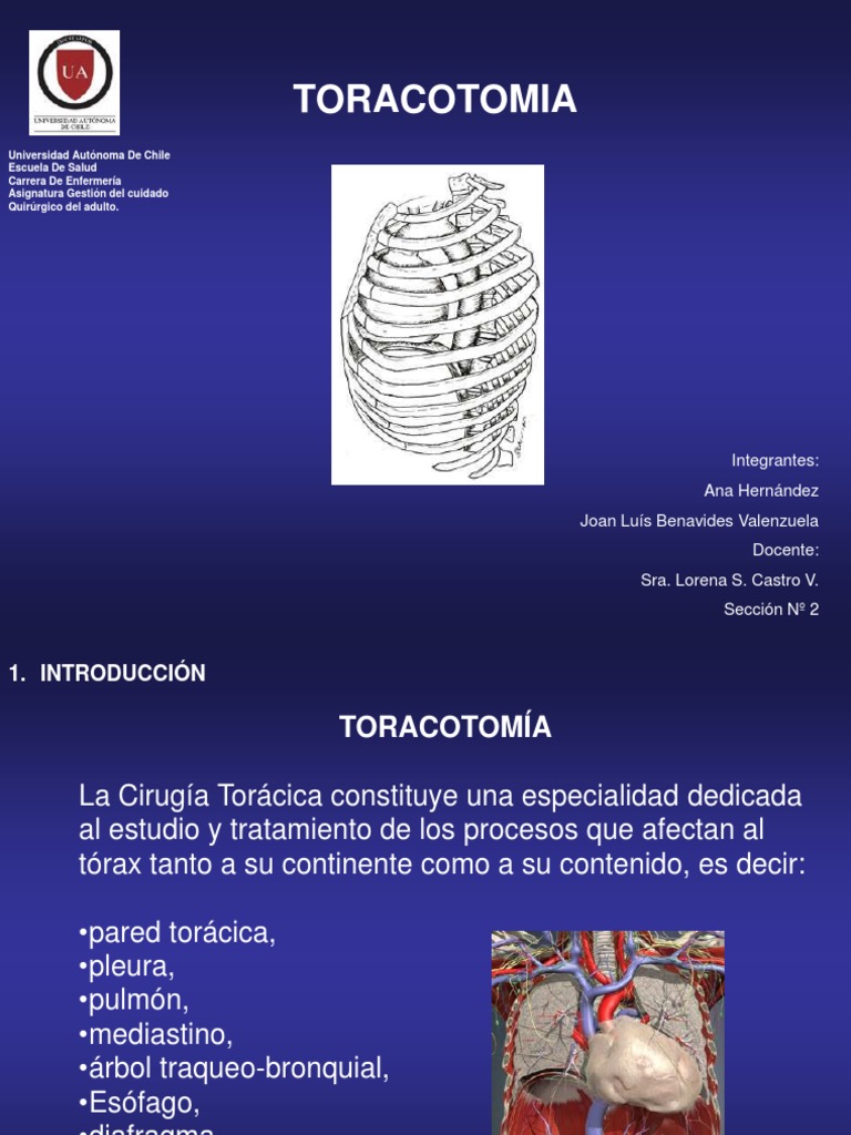 Toracotomia | PDF | Cáncer de pulmón | Biopsia