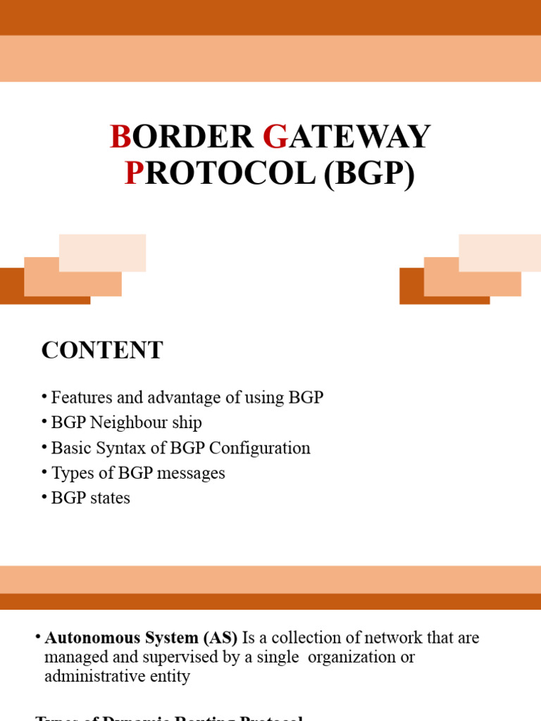 BGP Basics: Features and Configuration | PDF | Routing | Transmission Control Protocol
