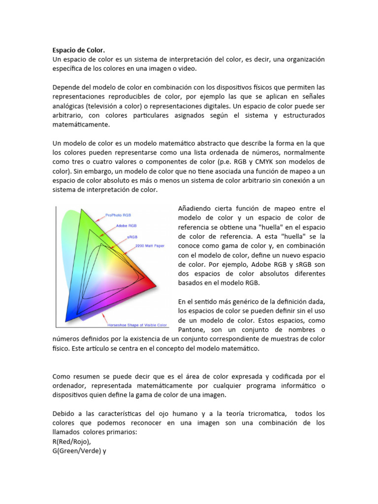 Espacio de Color | Descargar gratis PDF | Color | Ligero