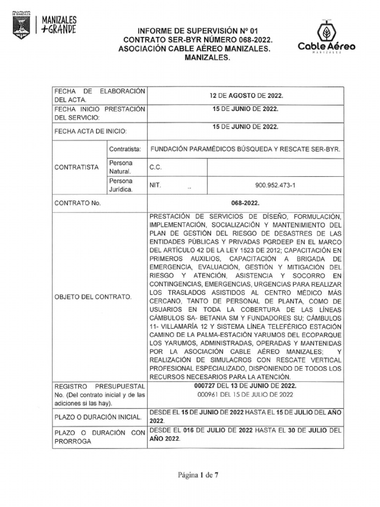 Informe de Supervision 1 | PDF