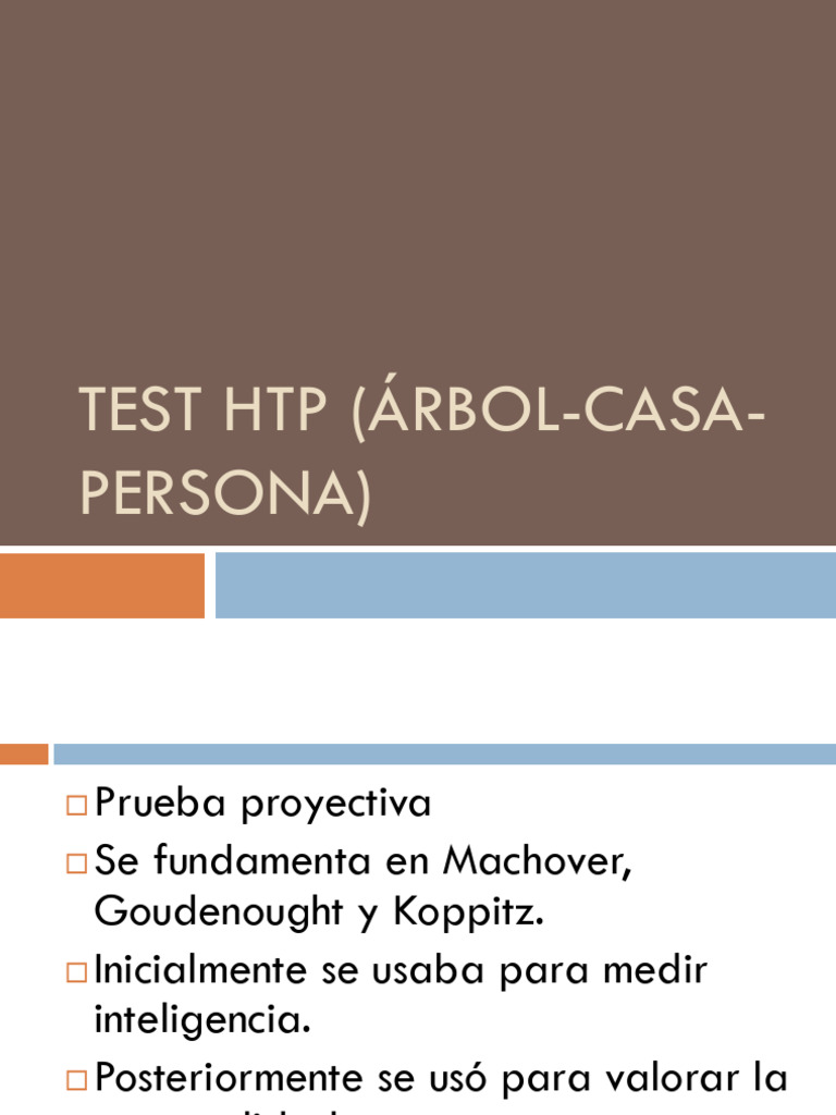 Test HTP (Árbol-Casa-Persona) | PDF | Dibujo | Ciencias del comportamiento