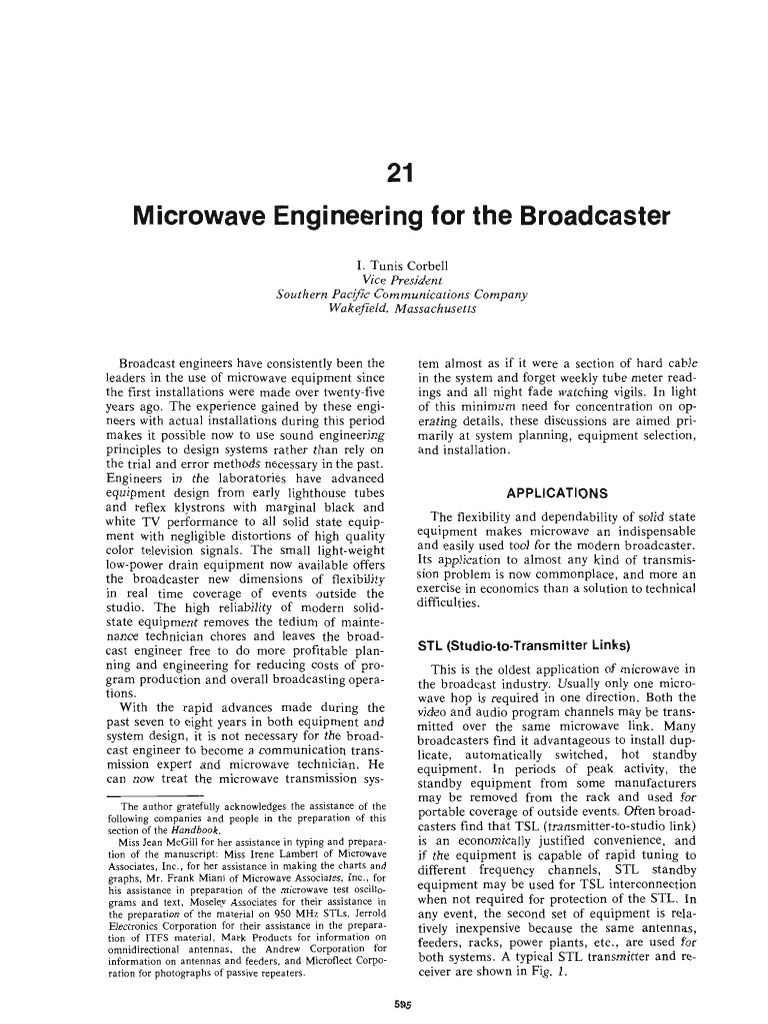 Microwave NAB Engineering Handbook 6th Edition | PDF