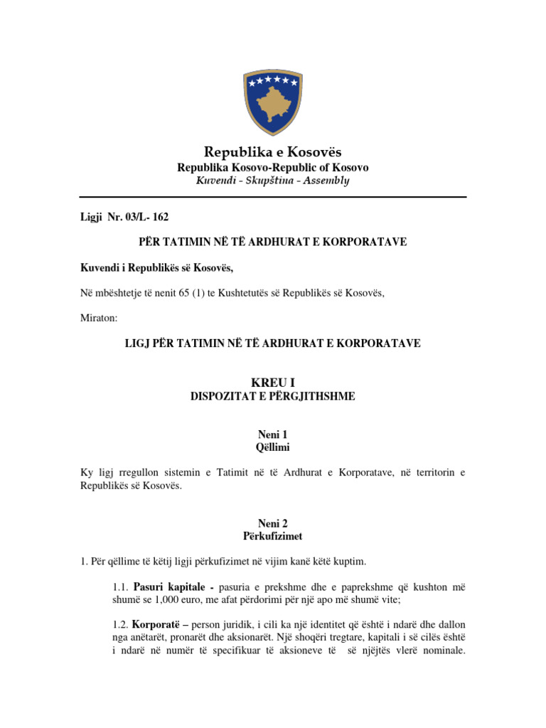 Ligji 2009 3 L162 | PDF