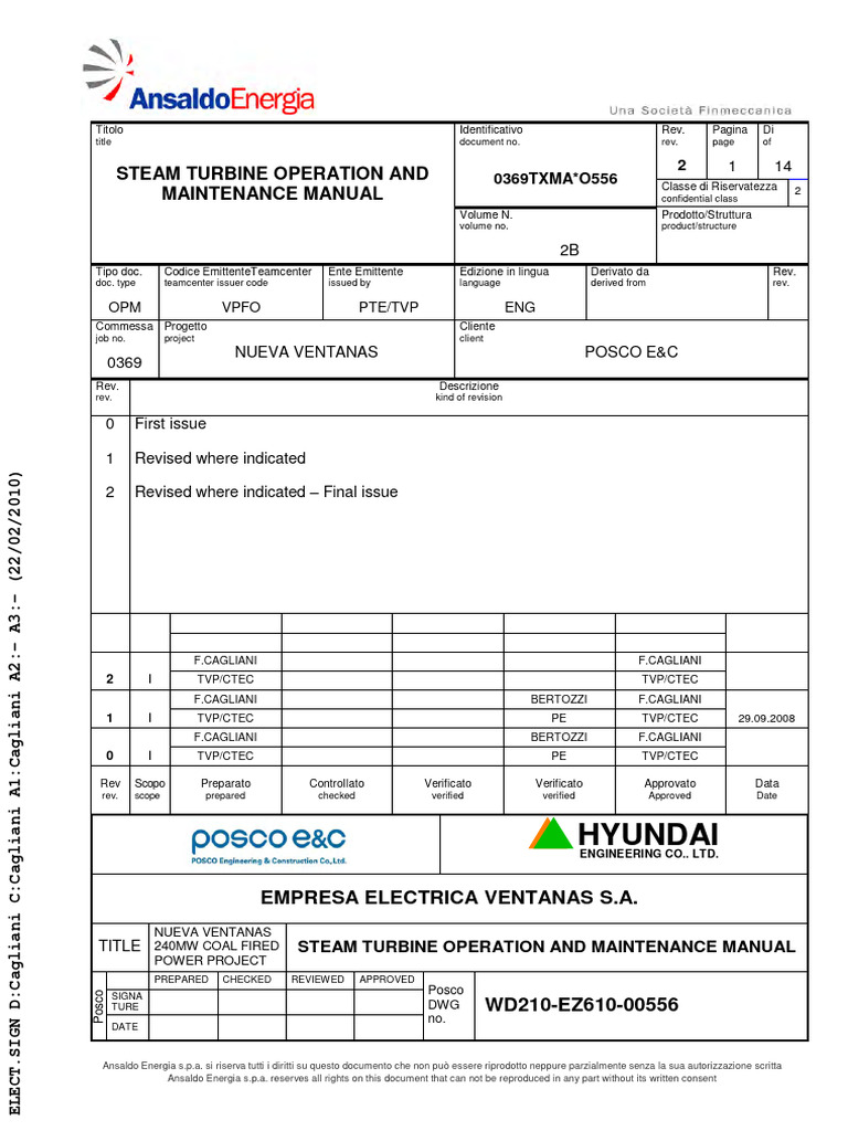 Wd210-Ez610-00556 - Steam Turbine Operation & Maintenance Manual (Part ...