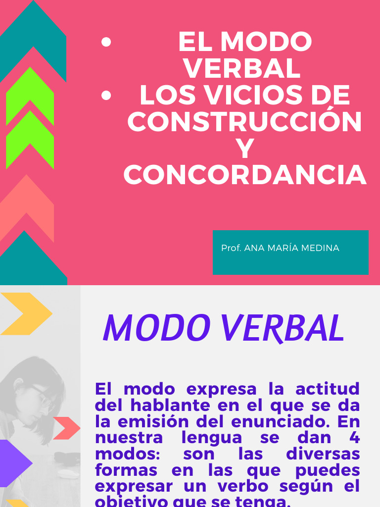 MODO VERBAL Y VICIOS DEl LENGUAJE | PDF | Verbo | Tipología Lingüística