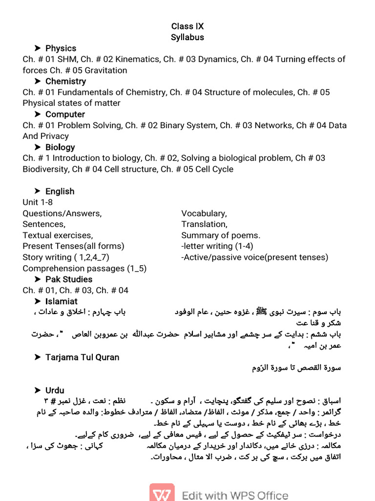 Class IX | Download Free PDF | Physical Sciences | Natural Sciences