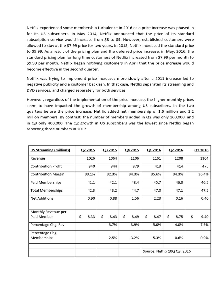 NETFLIX | PDF | Subscription Business Model | Netflix