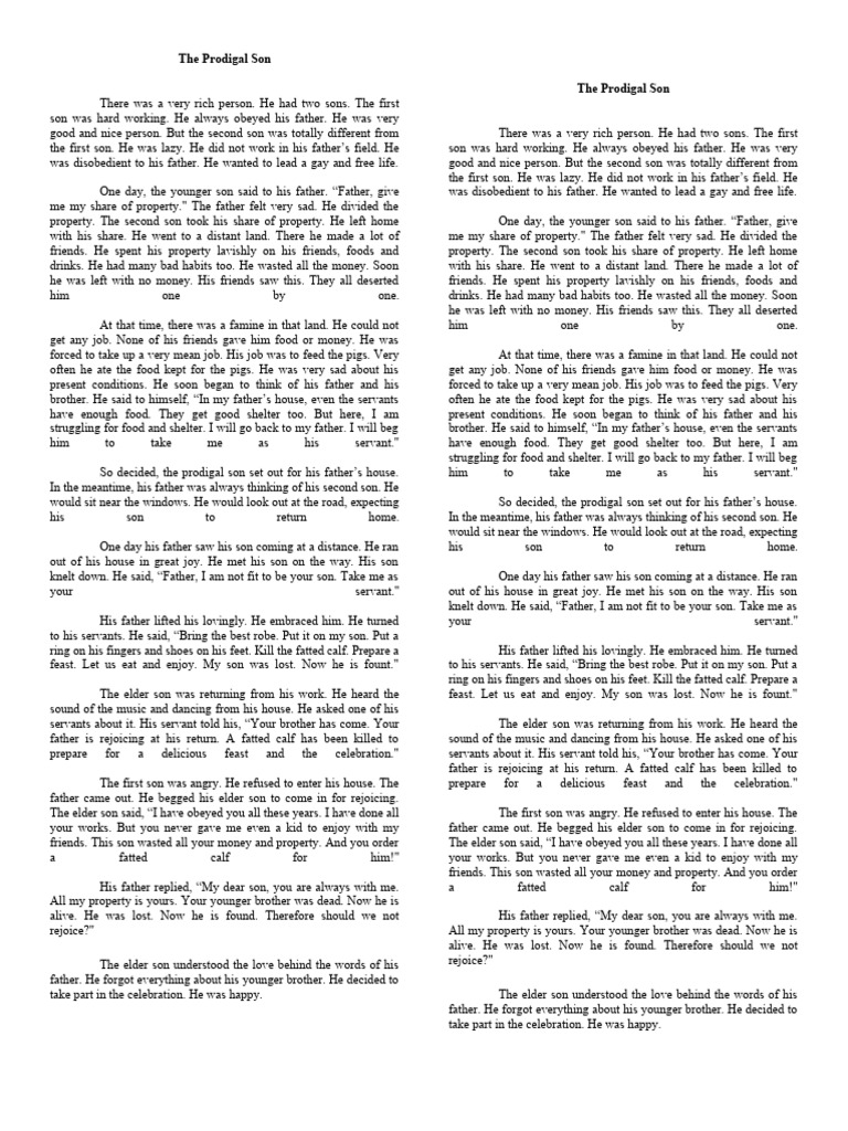 The Prodigal Son | PDF