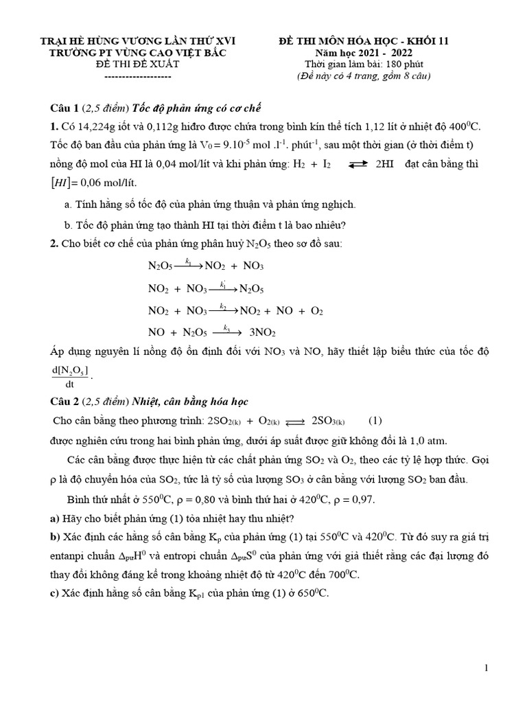 De de Xuat Hung Vuong Hoa 11-22 | PDF