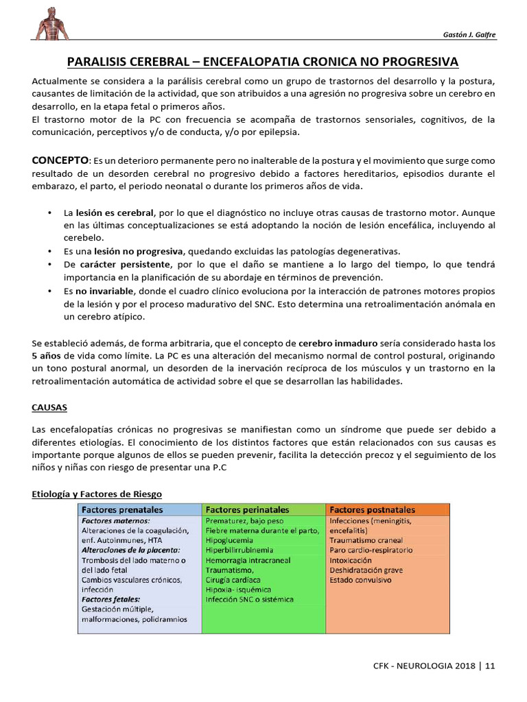 Paralisis Cerebral - Encefalopatia Cronica No Progresiva: Concepto ...