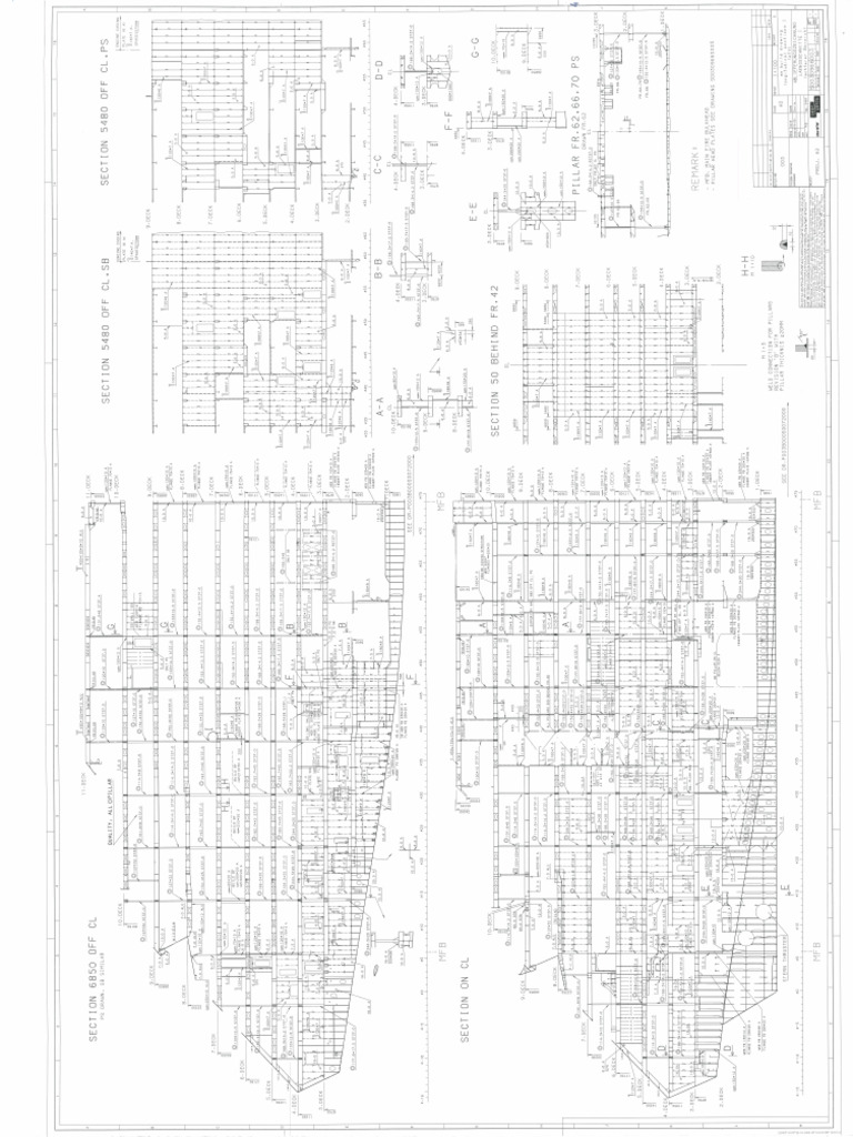 H04-Longitudinal Sections 1 (Aft Part) | PDF