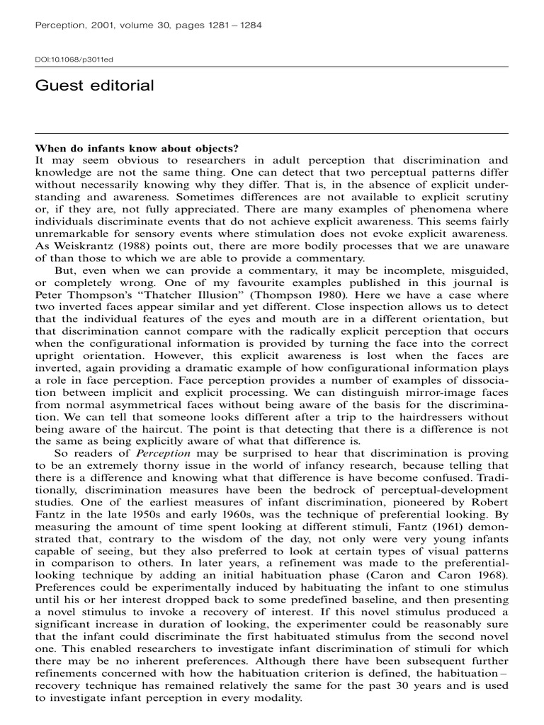 Babies | Download Free PDF | Perception | Cognitive Development