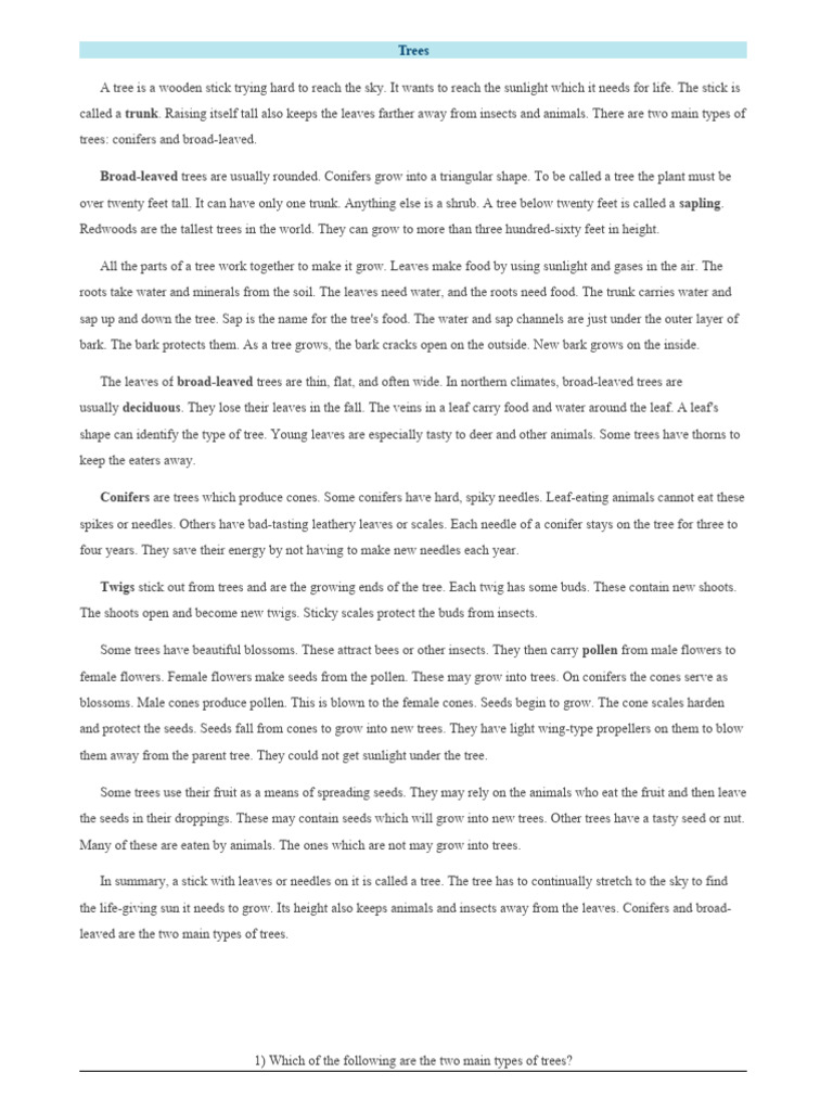 Catch Up Friday Reading Materials Week 1 | PDF | Trees | Solar Energy