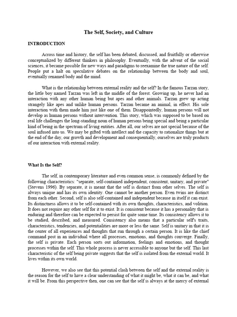 L2 - Self, Society, and Culture | PDF | Family | Self