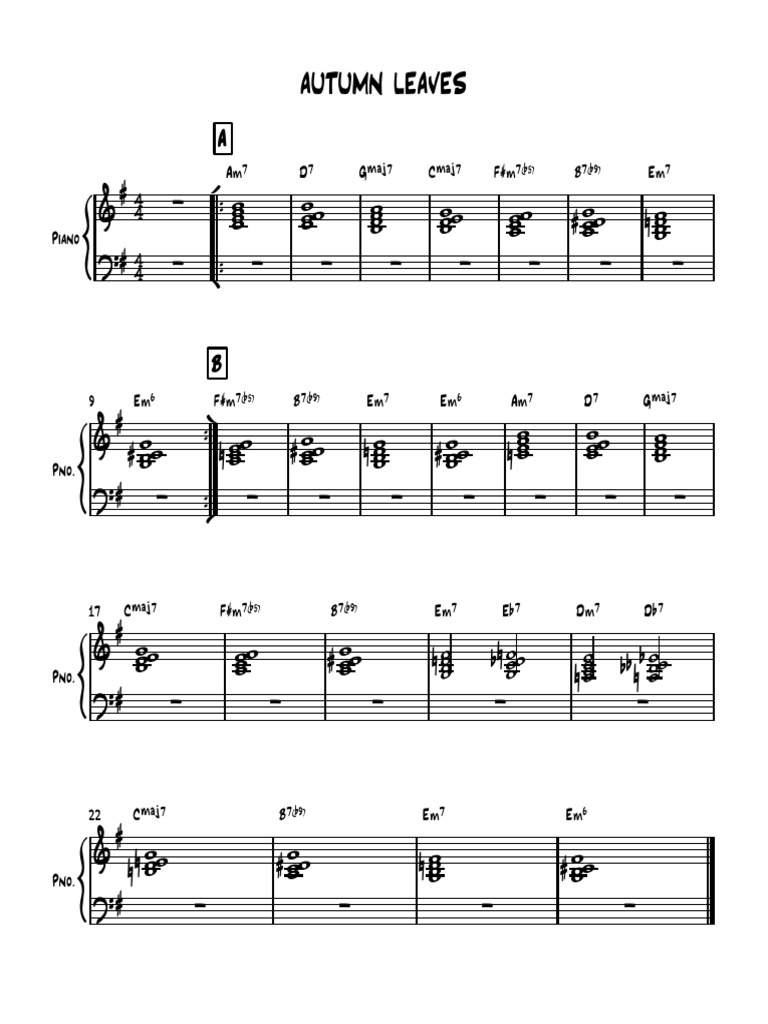 Autumn Leaves Pdf