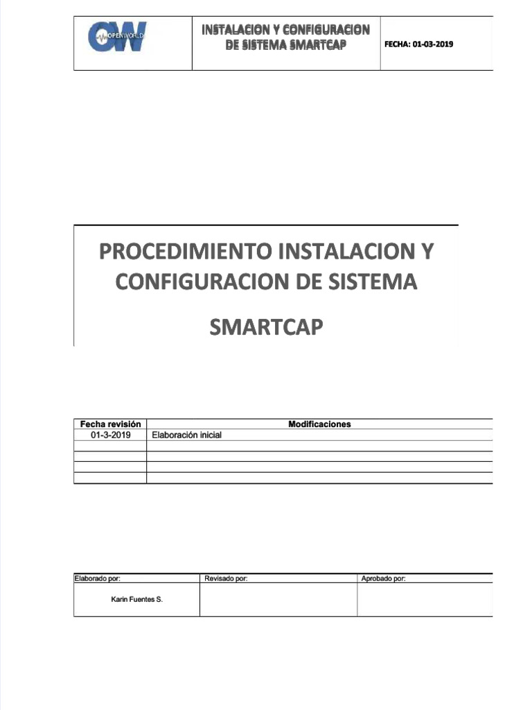 PDF Instalacion y Configuracion de Sistema Smartcap - Compress 1 | PDF ...