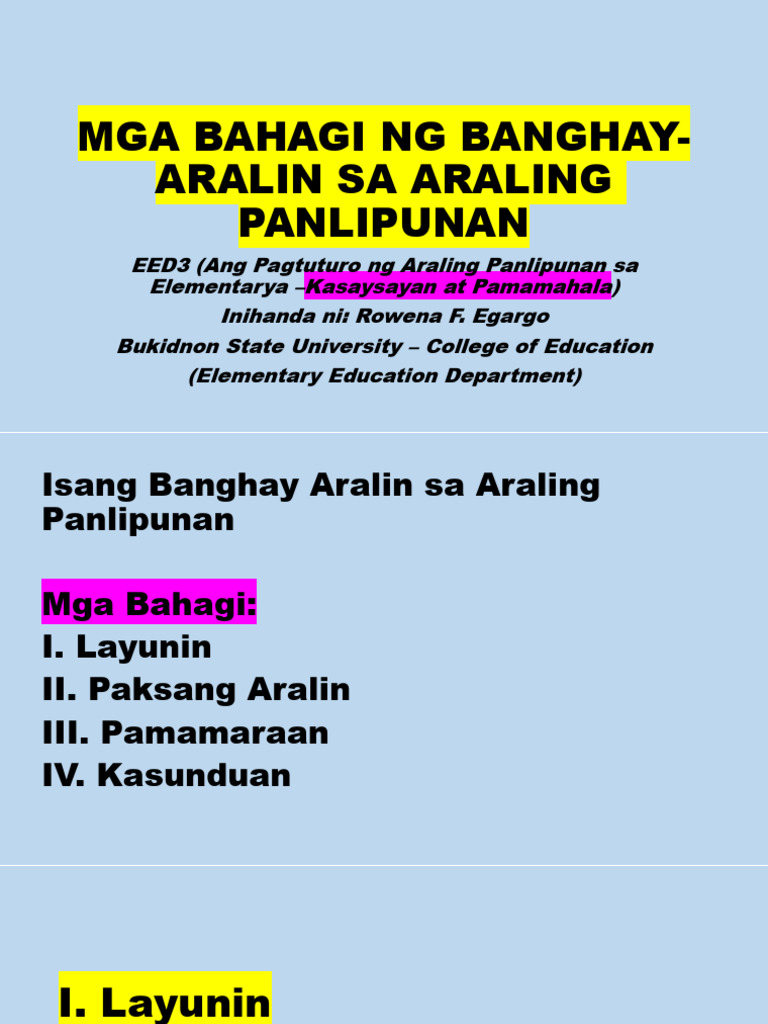 EED3 Parts of LP With Sample LP in AP | PDF