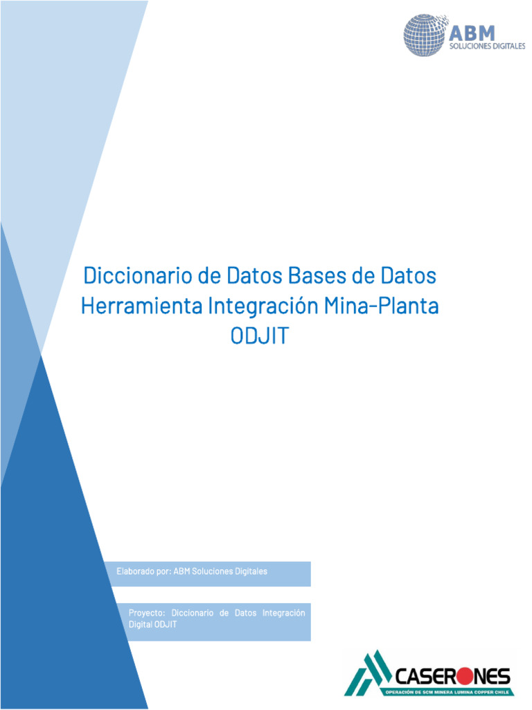 Diccionario de Datos Base | PDF | Herramientas | Minería