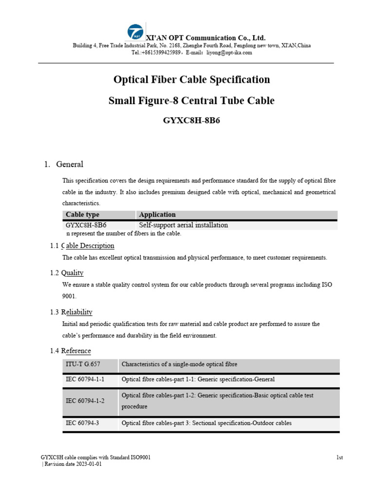 Fiber Specification | PDF | Optical Fiber | Specification (Technical ...