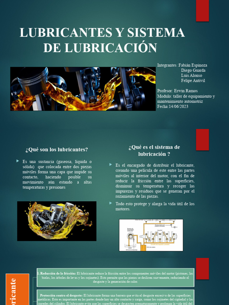 Lubricantes y Sistema de Lubricación-1 | PDF | Lubricante | Ingeniería ...