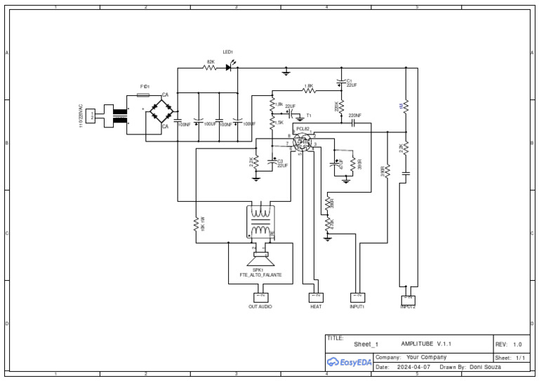 Schematic - AMPLITUBE PCL 82 - 2024 04 07 | PDF