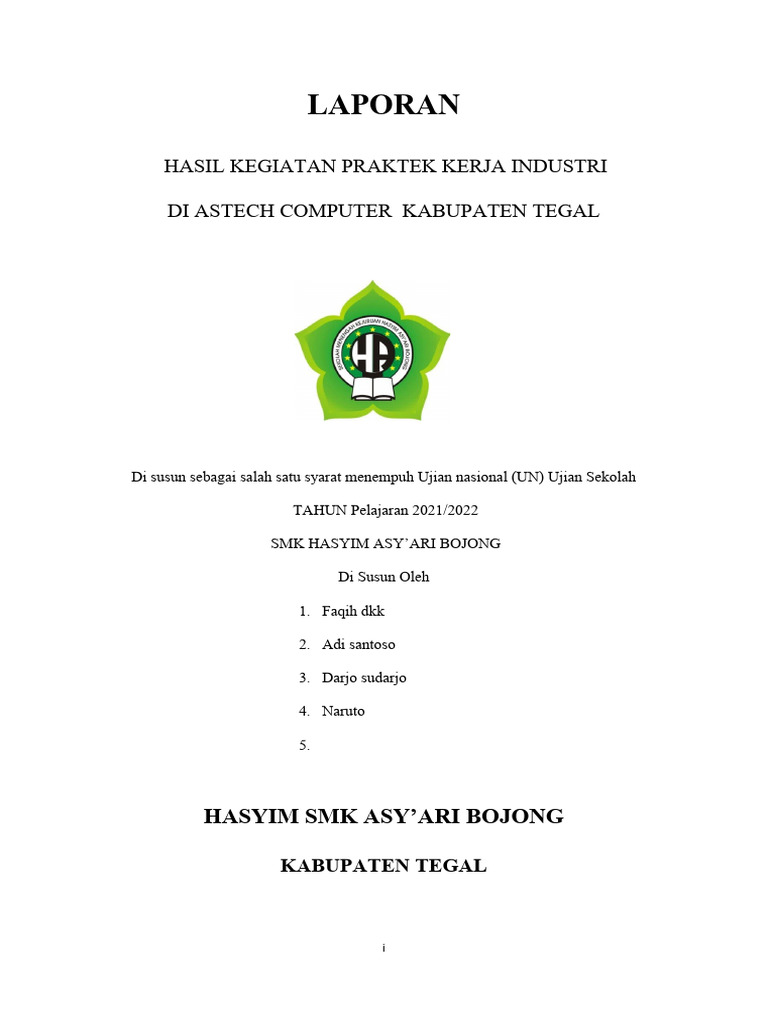 Contoh Laporan PKL 3 | PDF