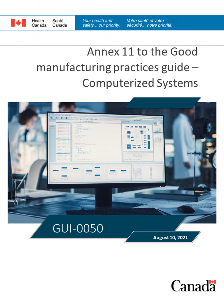 GMP Annex 11: Computerized Systems Guide | PDF | Verification And ...