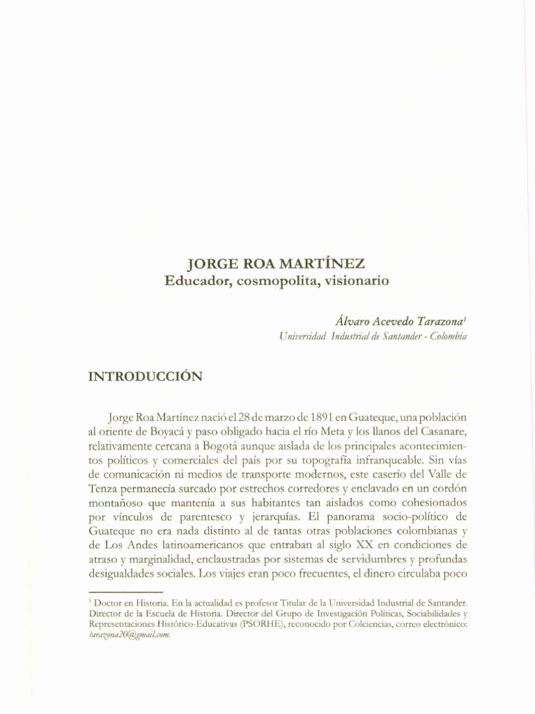 Jorge Roa Martínez | PDF | Colombia | Bogotá
