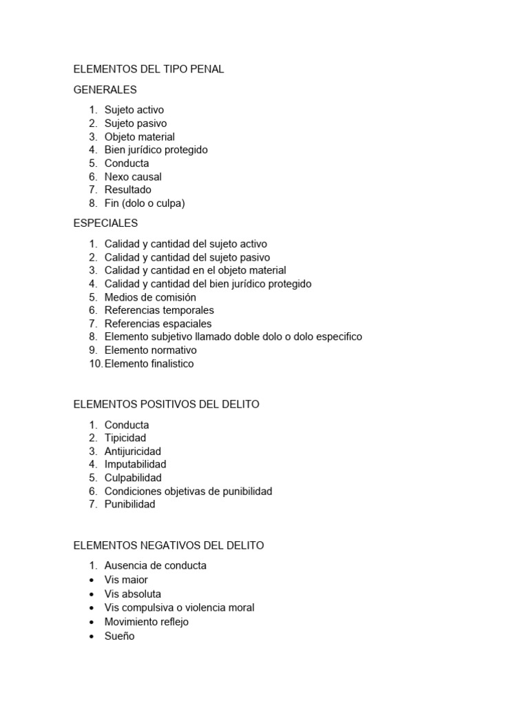 Elementos y Clasificación del Delito | PDF | Conceptos legales | Crímenes