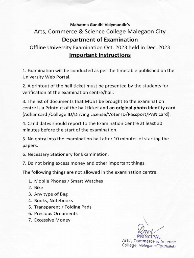 university-exam-students-instructions-pdf