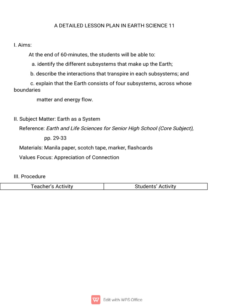 A Detailed Lesson Plan in Science 11 | PDF | Atmosphere Of Earth ...