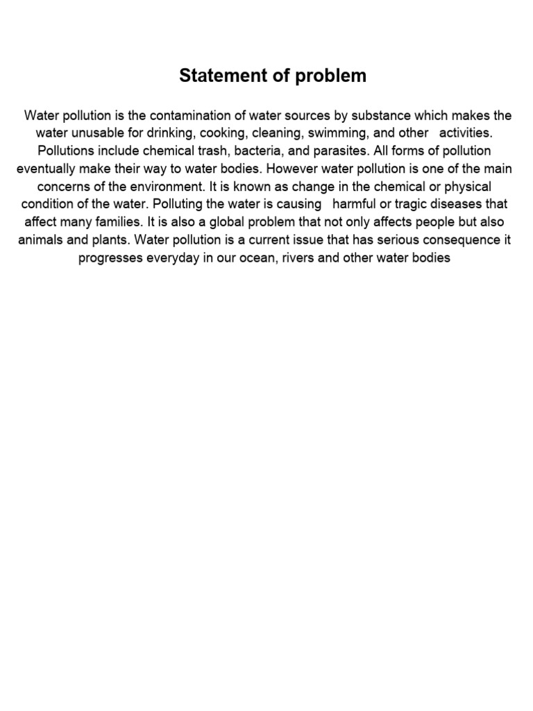 Water Pollution SBA | PDF | Water Pollution | Water
