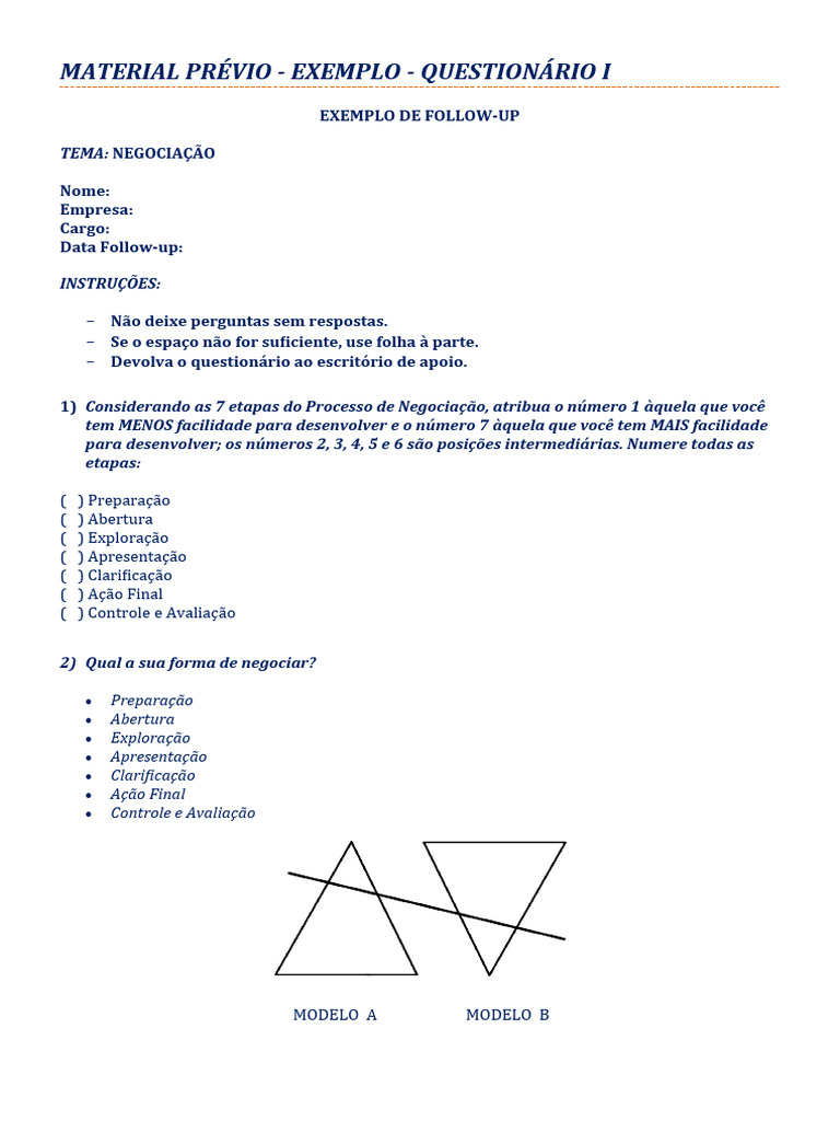 Material Previo Exemplo de Questionario | PDF