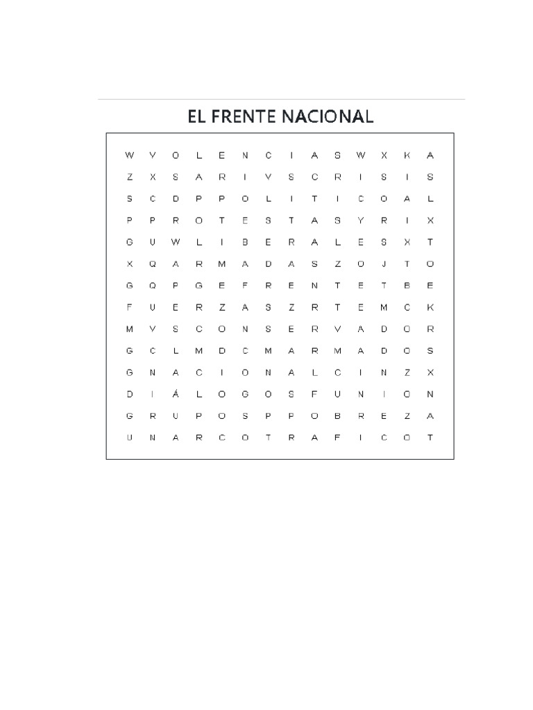 SOPA DE LETRAS HISTORIA | PDF