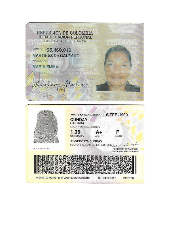 Cedulas para Imprimir | PDF