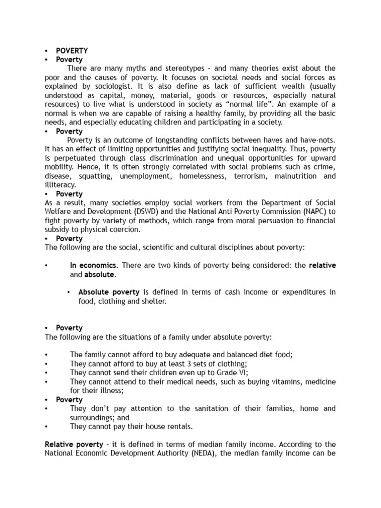 NSTP2_POVERTY | PDF | Poverty | Poverty & Homelessness