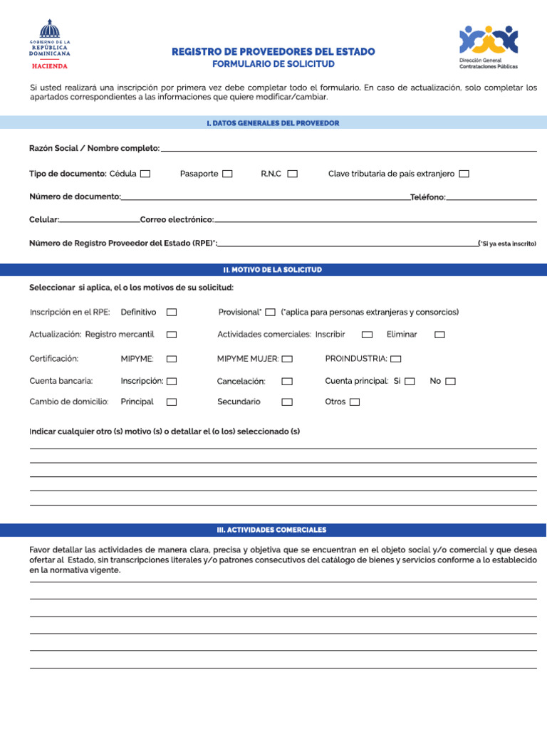 Formulario-Solicitud | PDF